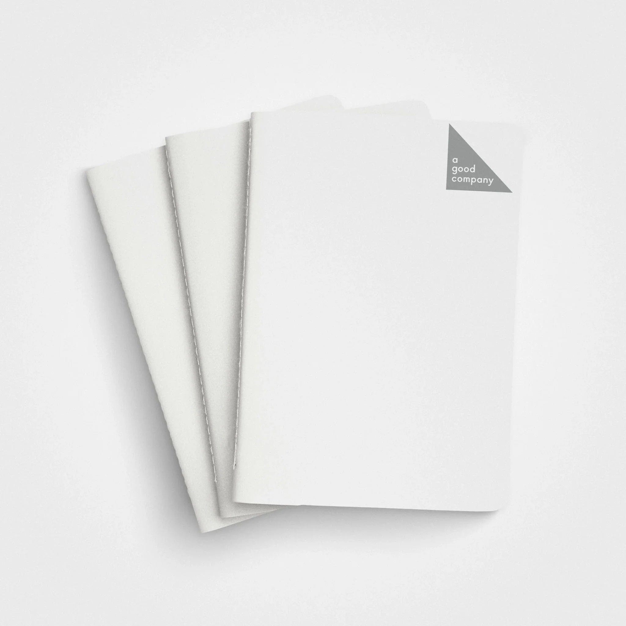Recycled Stone Paper Pocket Notebook A6 Snow White | agood company